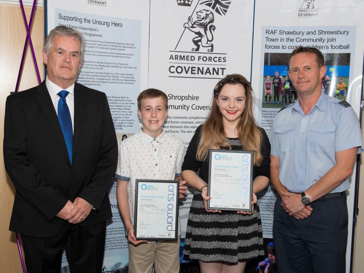 Young musicians hit high note with arts award - Armed Forces Covenant